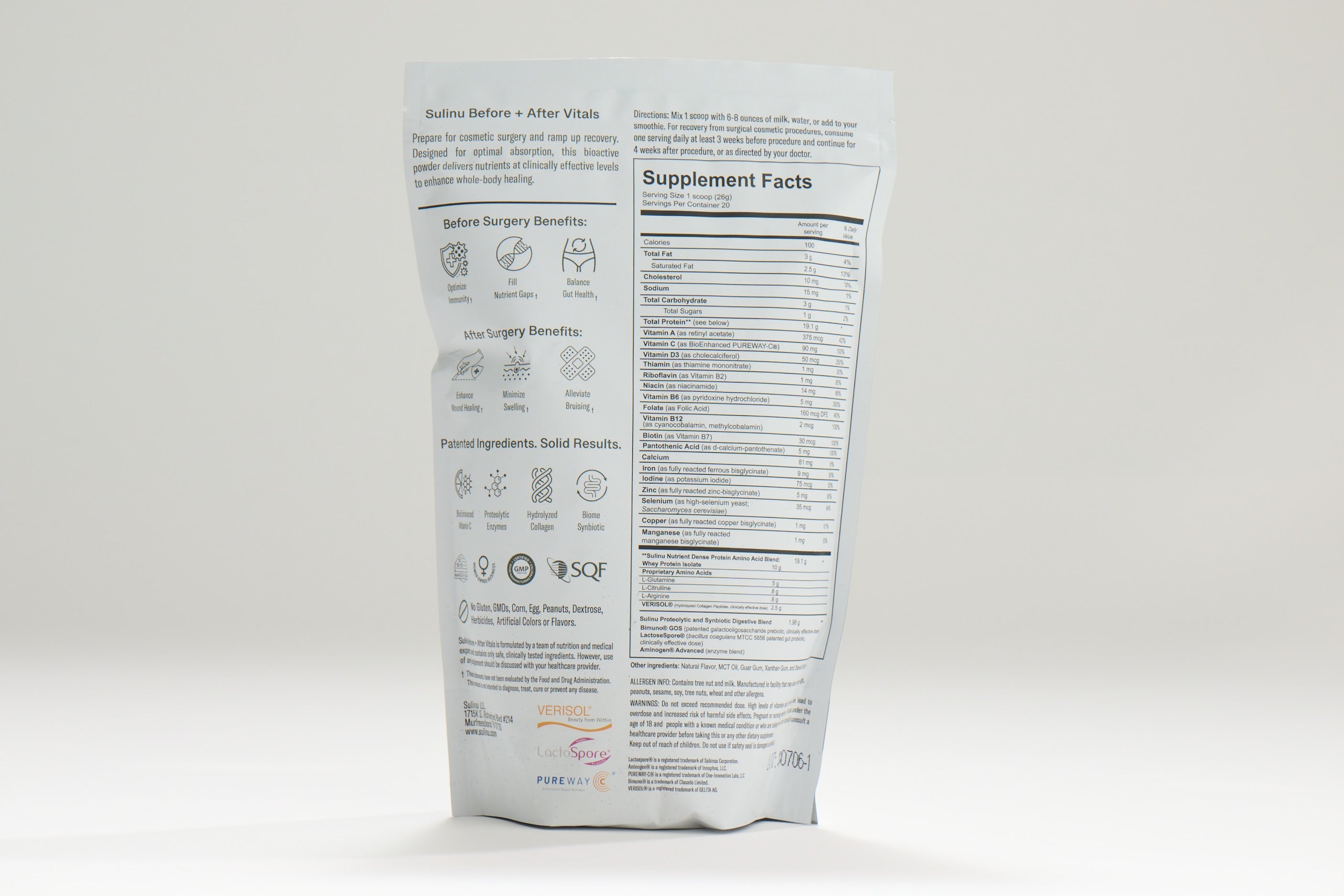 Before + After Vitals - NutriSurgical Vitamin Powder